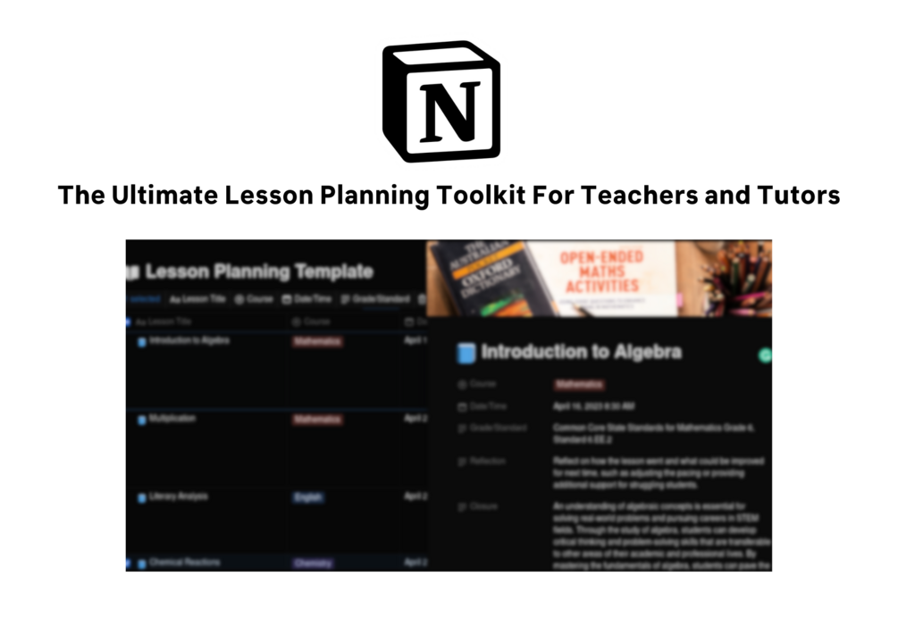 The Ultimate Lesson Planning Toolkit For Teachers and Tutors