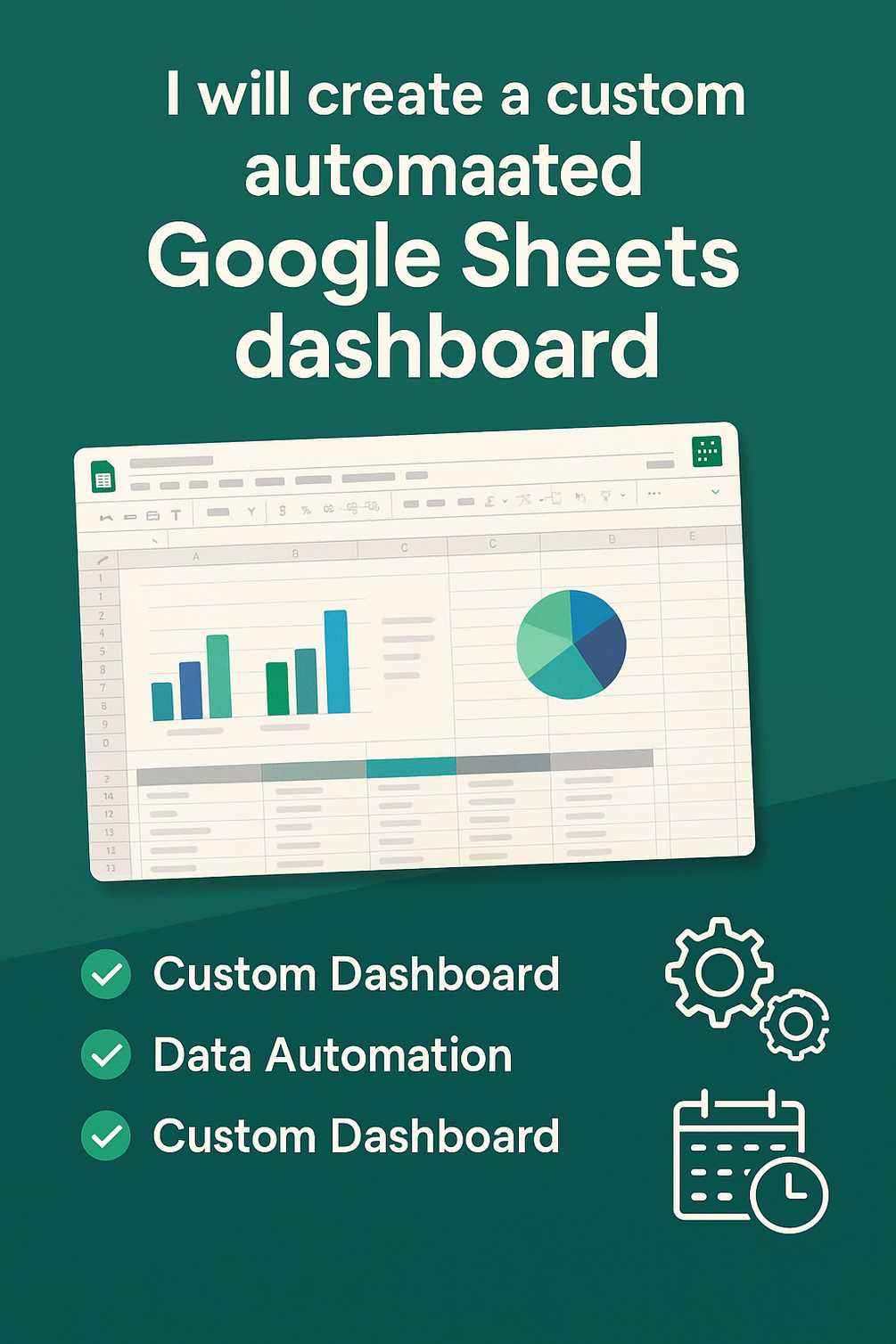 I will create a custom automated google sheets dashboard for your business