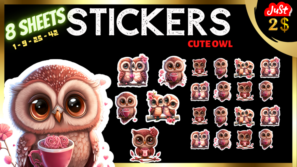 STICKERS OWL - by kokai