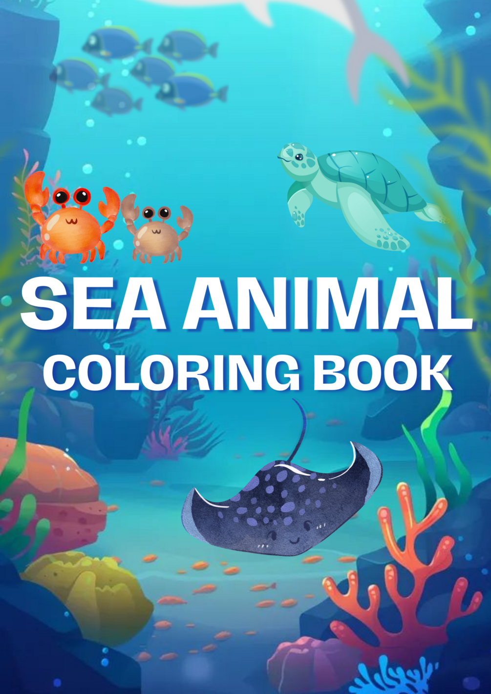 SEA ANIMAL COLORING BOOK