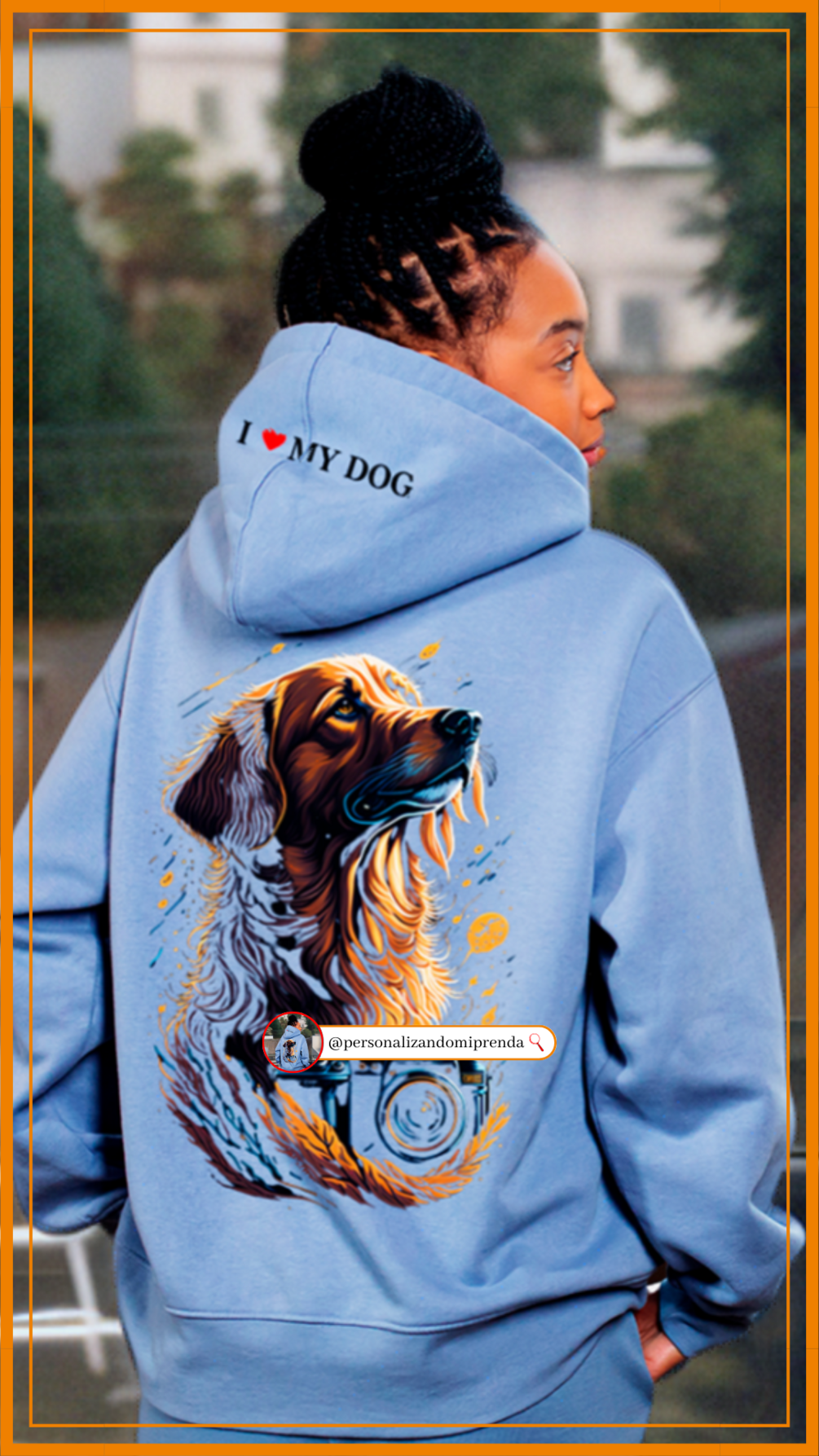 Buzo DOG blue personalizado