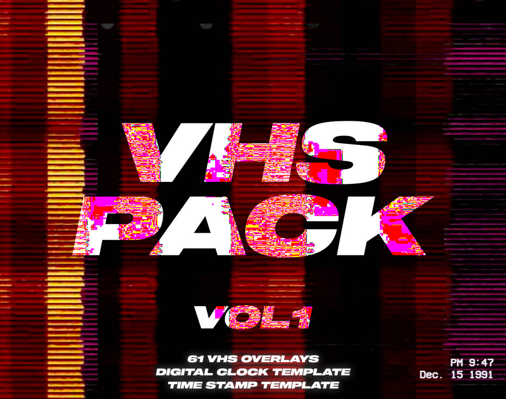 61 VHS PACK - VHS Overlays