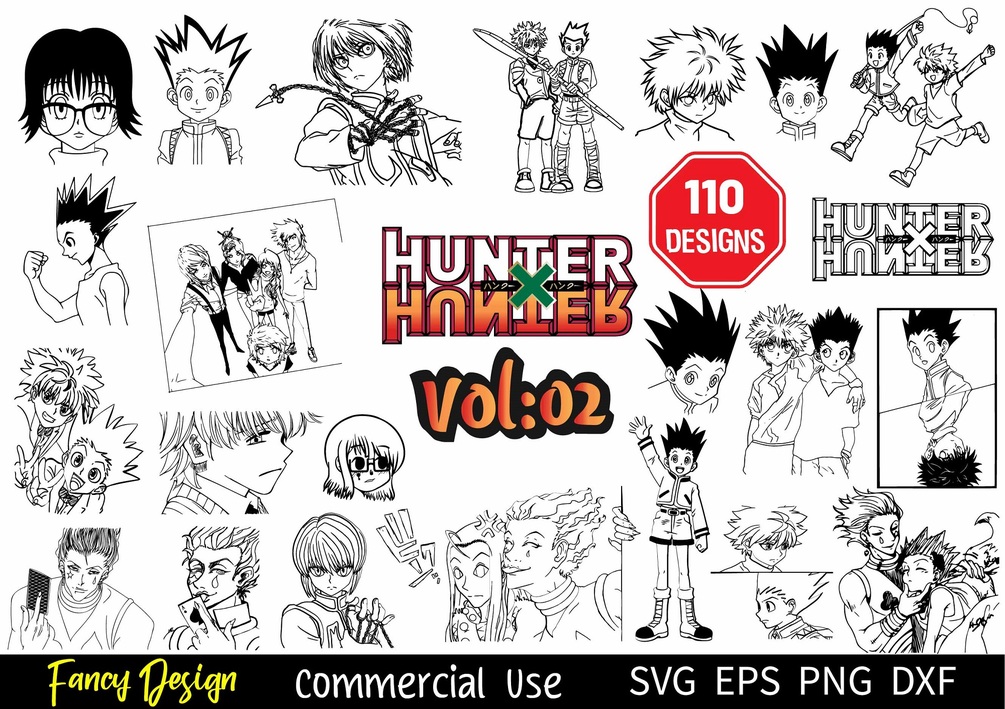 110 Hunter × Hunter Vector SVG, Hunter × Hunter Characters Vector svg ...