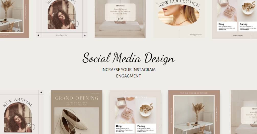 beige and white Instagram templates