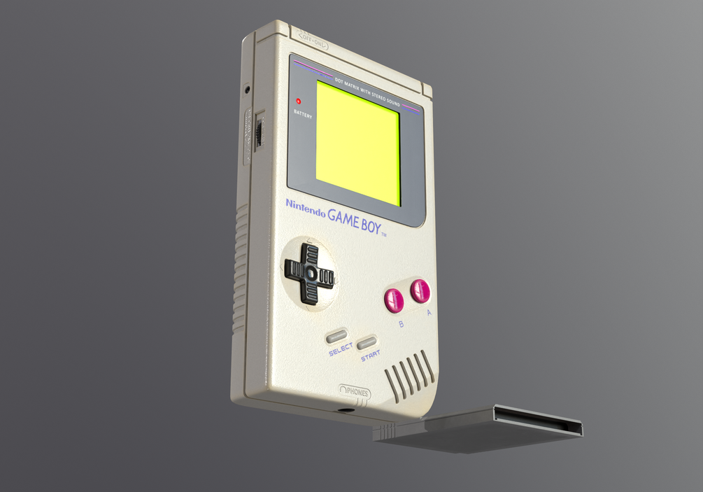 Nintendo Gameboy 1989 - 3D low poly model PBR textures