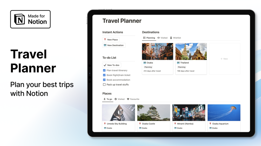 Notion Travel Planner