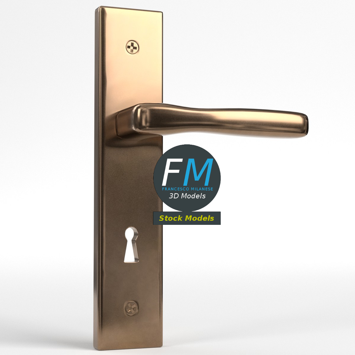 3D MODEL - Door knob with keyhole