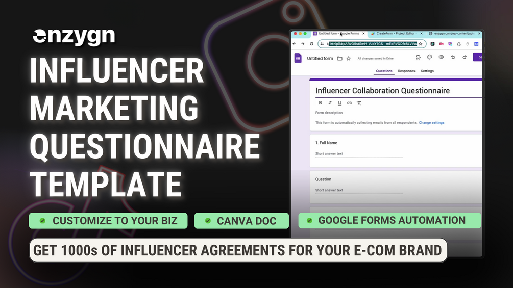 Influencer Marketing Collaboration Onboarding Questionnaire Template ...