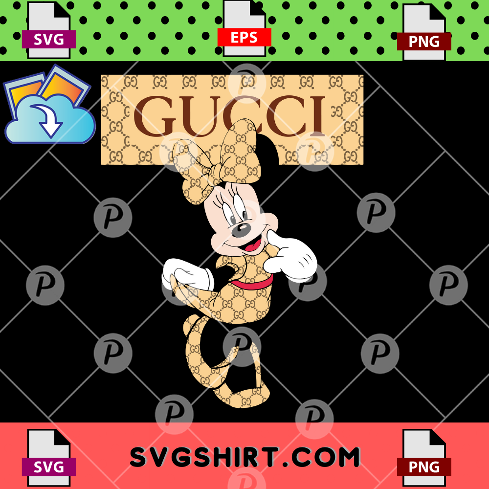 Minnie Mouse Gucci SVG PNG EPS DXF Digital Download