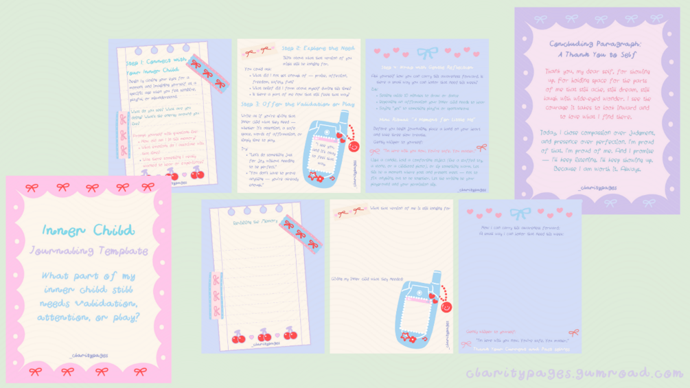 Inner Child Journaling Template + Notepads