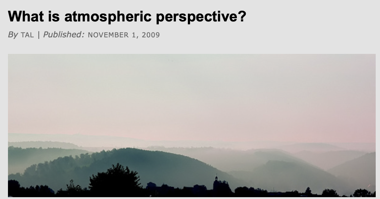[VFX Art Resource] Atmospheric Perspective - Compositing Academy