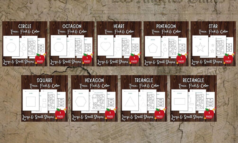 Circle Shape Tracing Find and Color Fine Motor Skills Pre-K