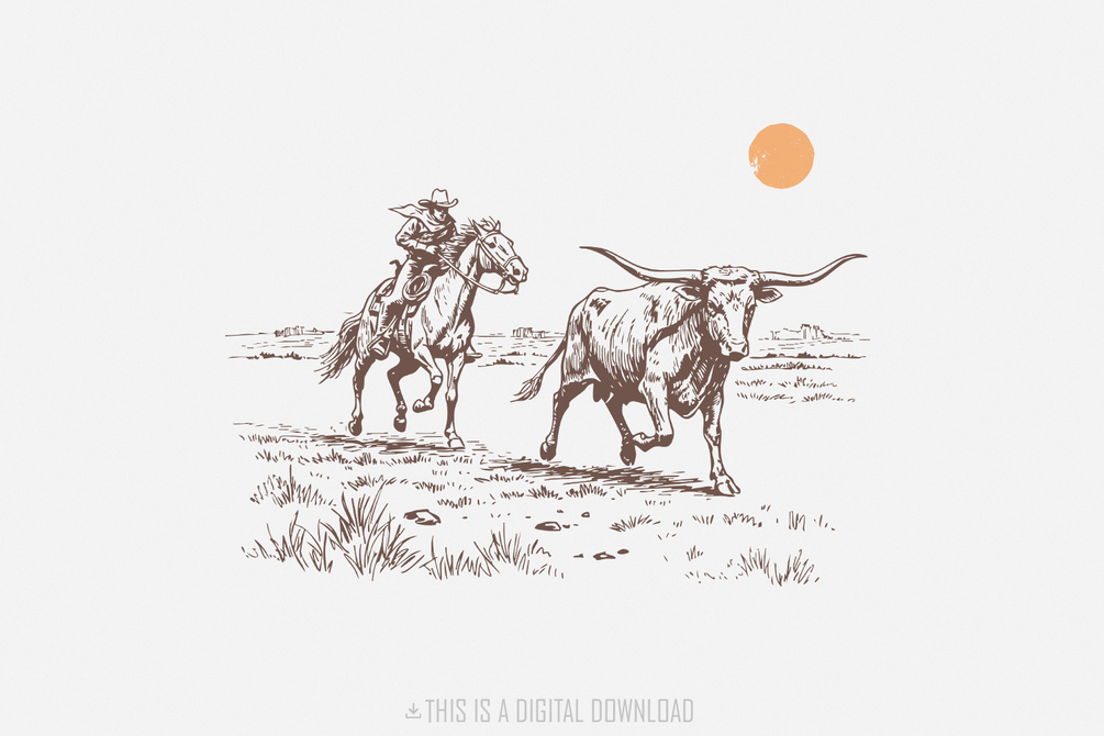 Cowboy Lasso Western PNG, Rodeo Sublimation Design, Retro Cowboy And ...