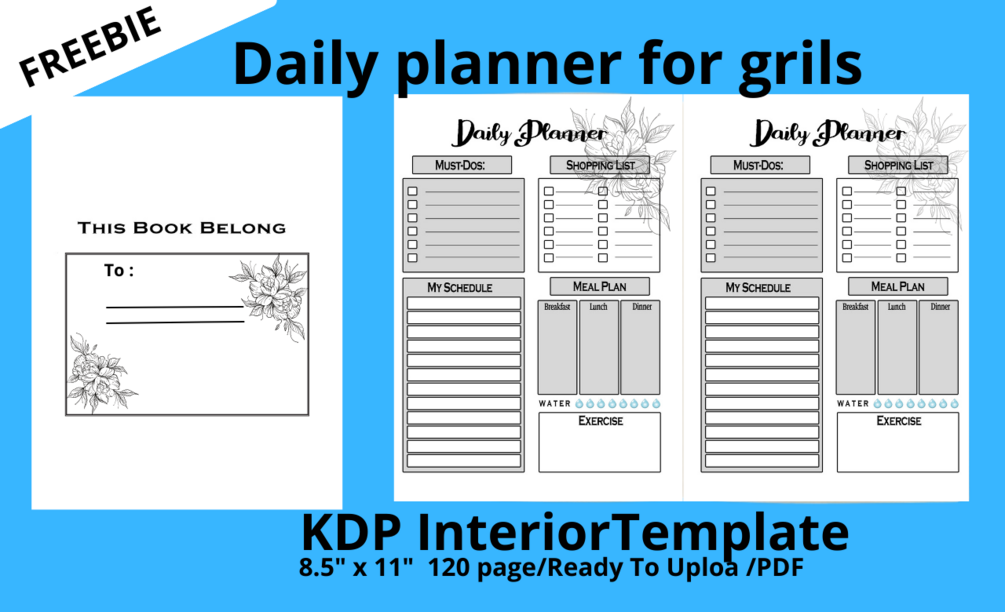 Daily Planner - KDP Interior - 120 Pages