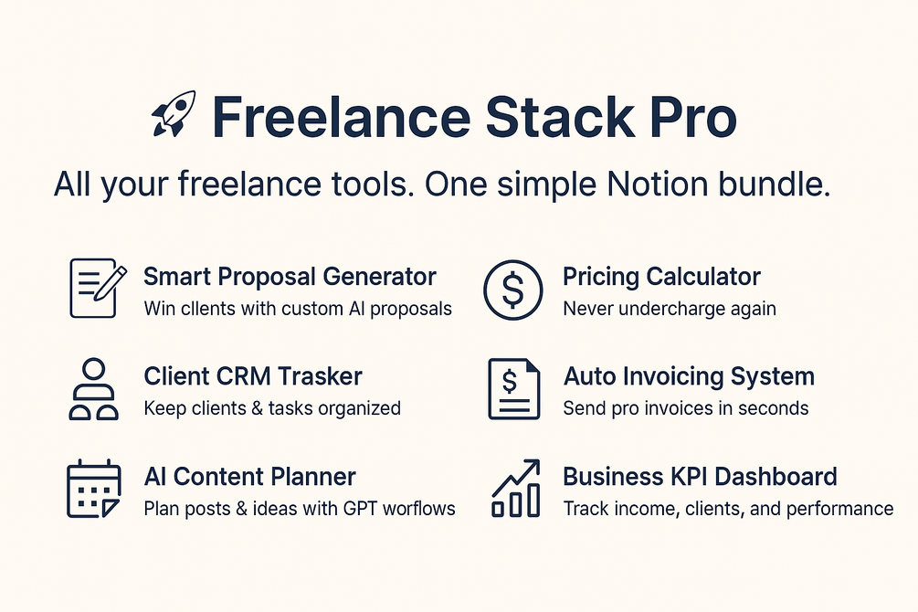 Freelance Stack Pro – Notion Tools for Smarter Freelancers