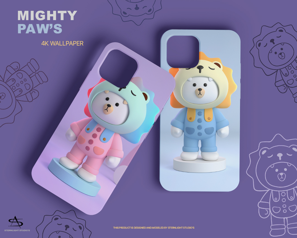 Mighty Paws - 4K Wallpaper & Personalized Design for Multiple Uses