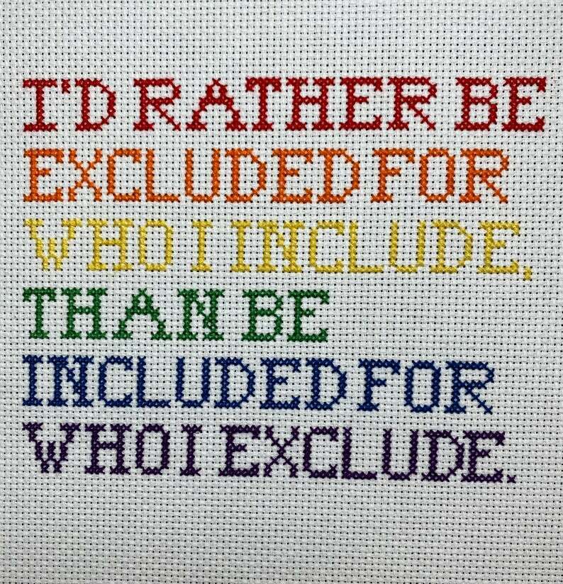 Inclusion Cross Stitch Pattern