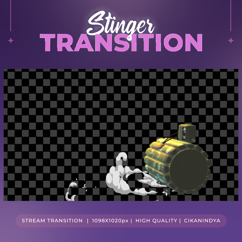 Animated Stinger Transition Thunder Drum | Rolling Dynamite Explosion ...