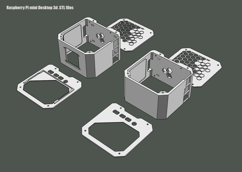 Raspberry pi4 Mini Desktop Case Frank1