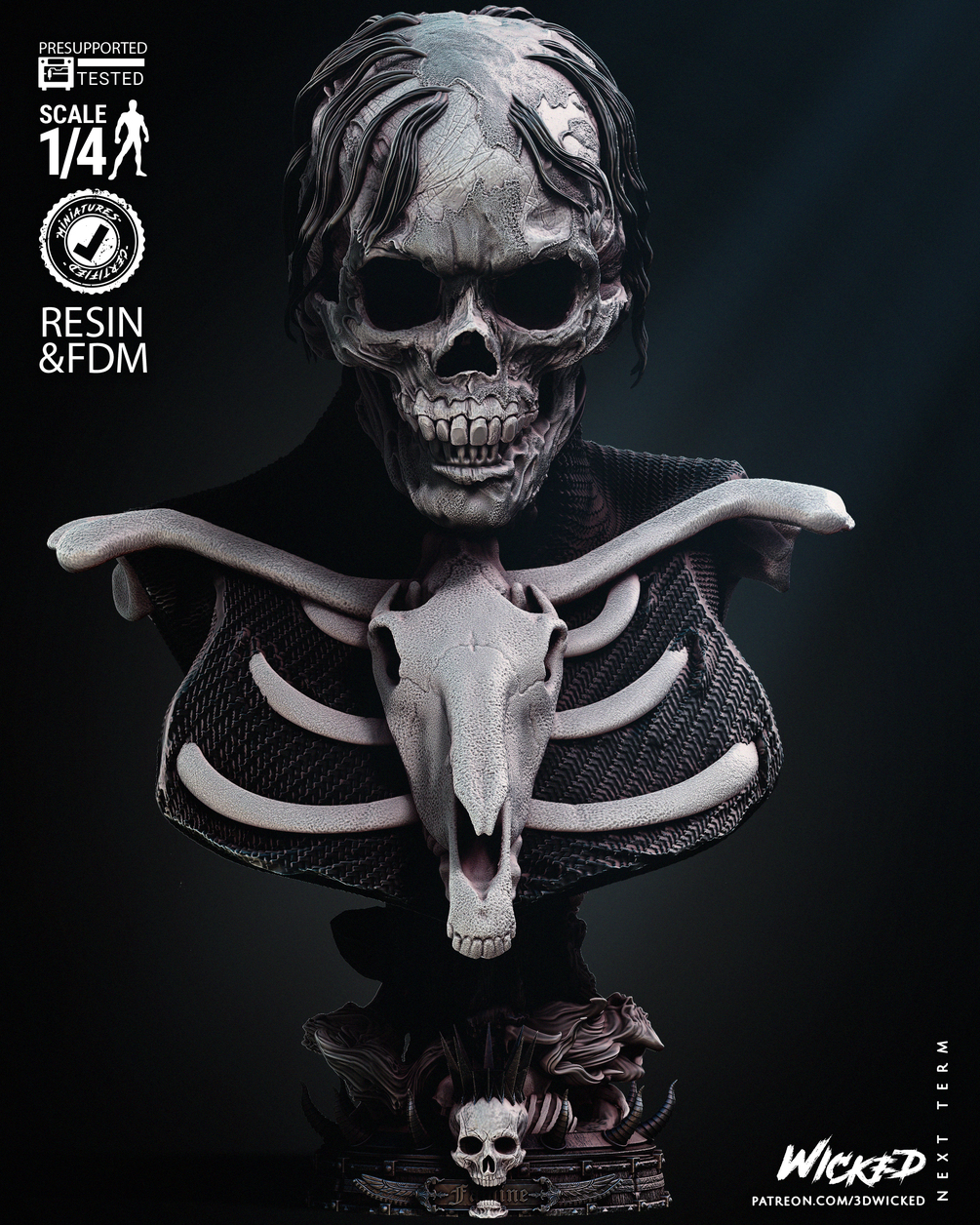 Wicked Marvel Famine Portrait Bust: Tested and ready for 3D printing