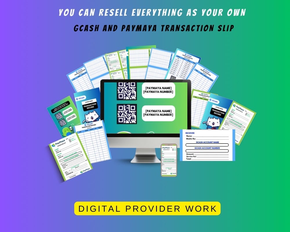 Gcash and Paymaya Slip and transaction record | BEST SELLER! | Editable ...