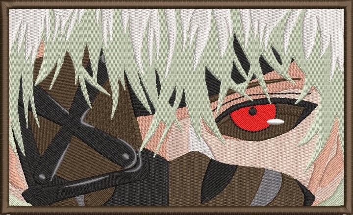 Ken Kaneki Tokyo Ghoul Eyes Patch Embroidery File, Machine Embroidery ...