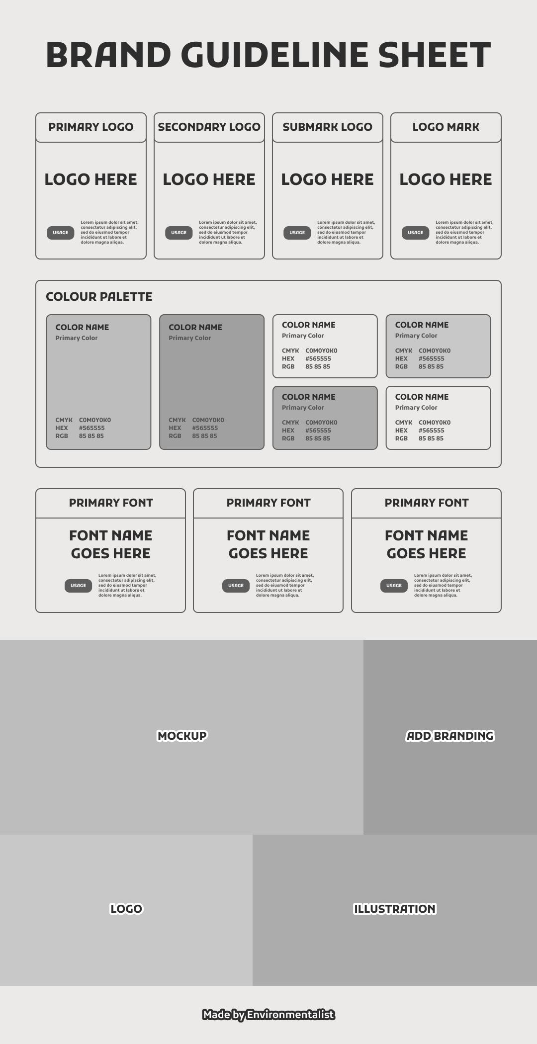 BRAND GUIDELINE SHEET