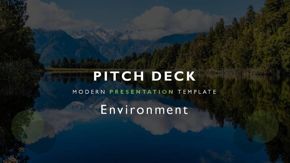 Environment Pitch Deck - Modern Presentation Template