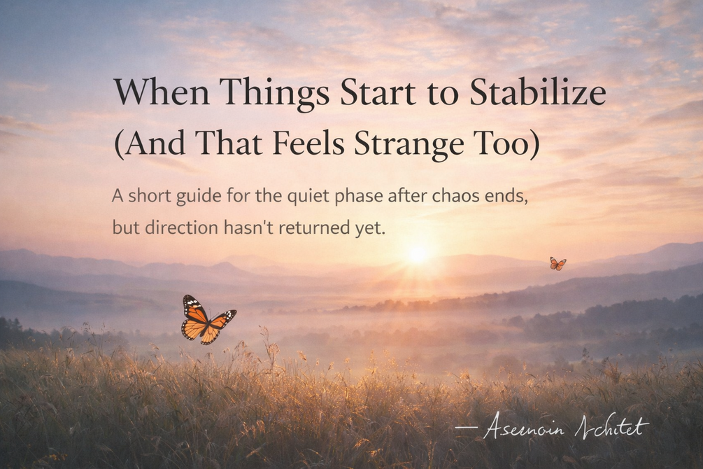 When Things Start to Stabilize (And That Feels Strange Too)
