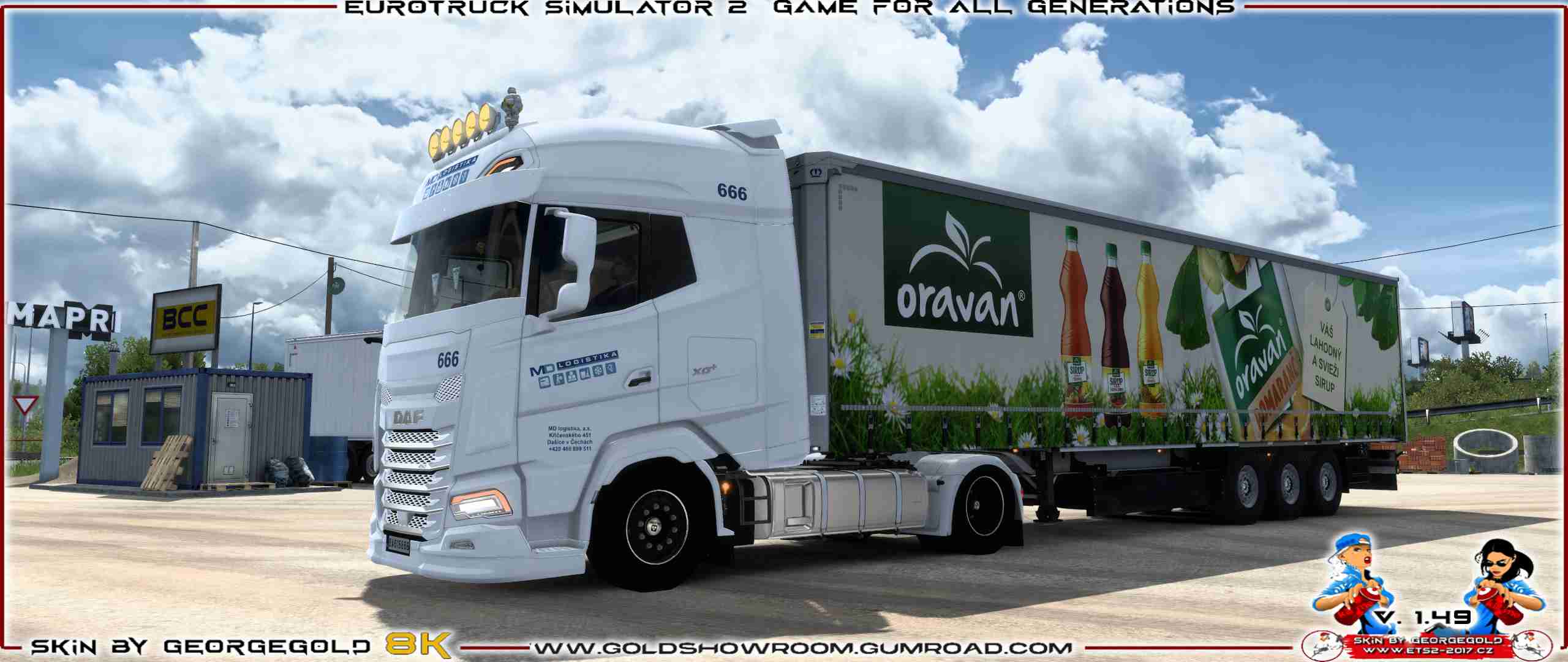 ETS 2 Skin Combo DAF XG+ MD Logistika Jasper and SCS