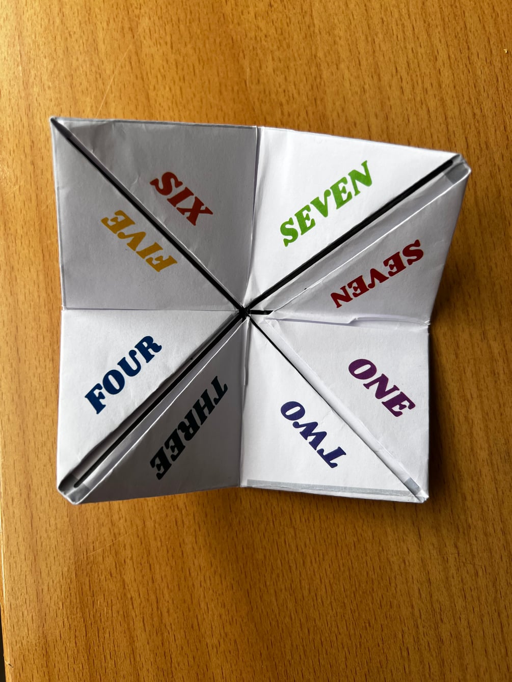 Speaking cootie catcher