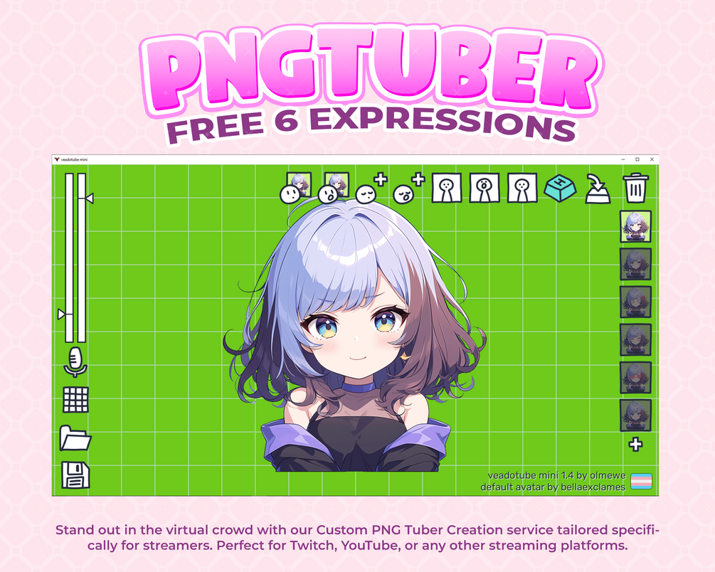 PNG Tuber | Stylish Anime Character for Live Stream | Get 6 Poses ...