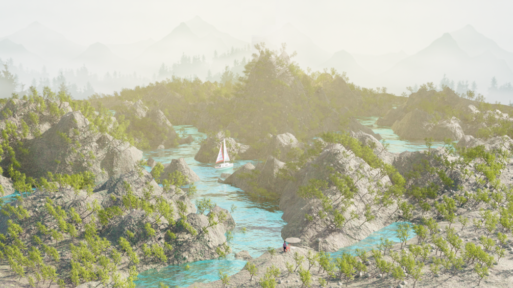 river 3d model