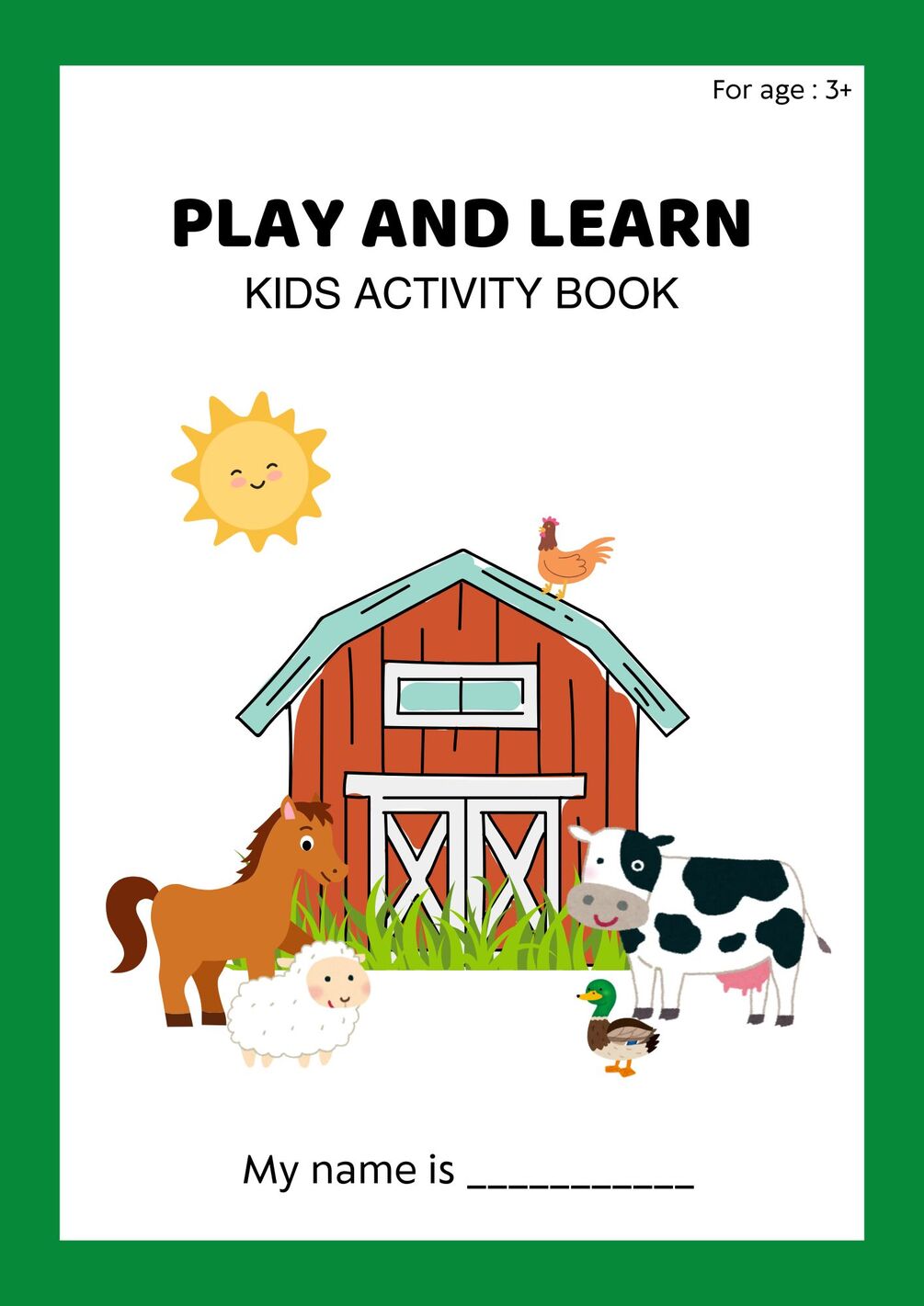 Play and learn! Kids Activity Book (3+)