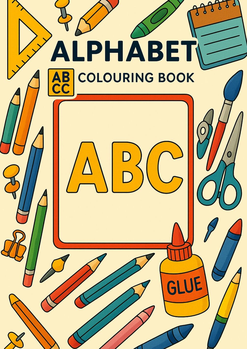Alphabets colouring book