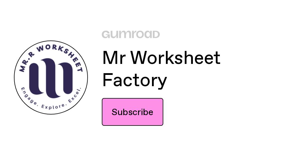 Mr Worksheet Factory