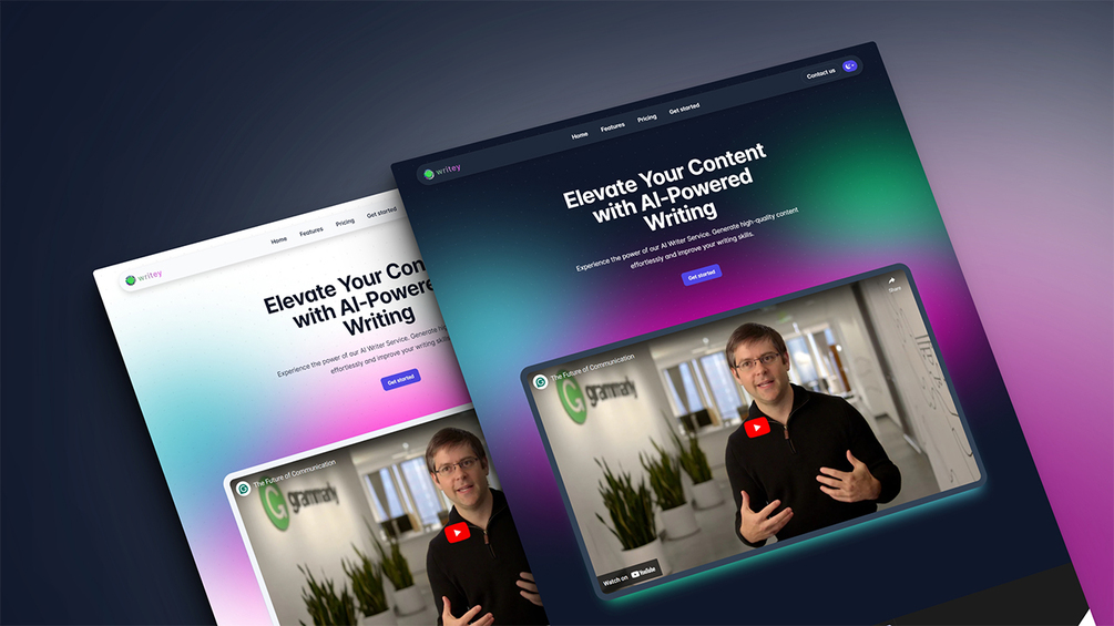 Writey - AI Writer Services HTML Landing Page Template