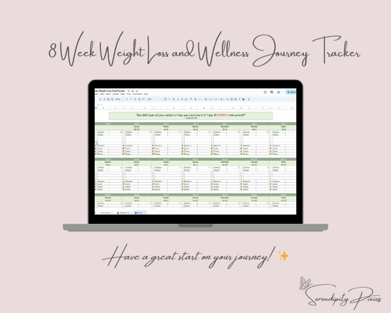 8 Week Weight Loss and Wellness Journey Tracker Template