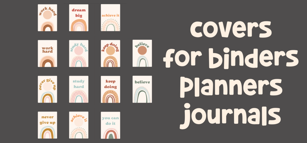 Covers for binders, planners or journals