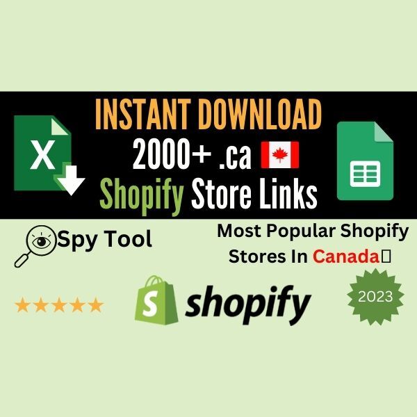 Canadian Shopify Store Spy Sheet - 2000 Most Popular Store Links ...