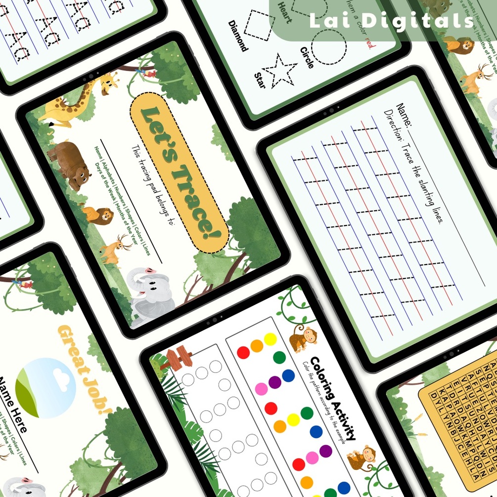 Safari Theme Tracing Pad