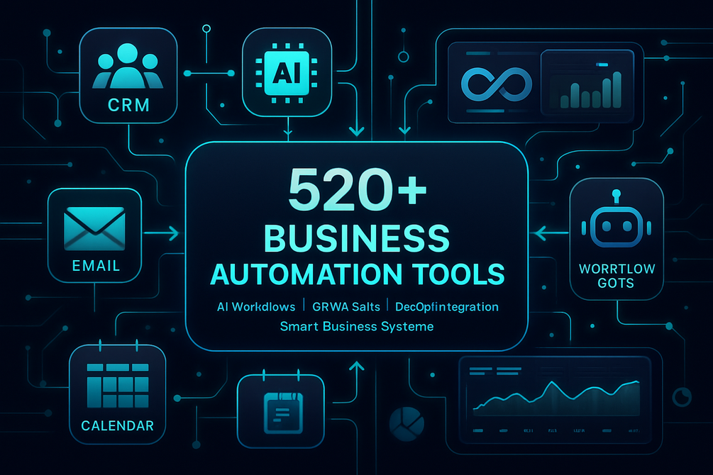 520+ n8n Business System Automation Mega Pack – AI, CRM, DevOps, and Business Tools