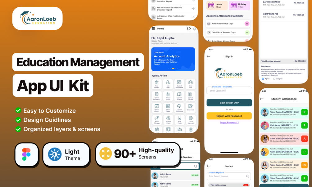 AaronLoeb - School Management App UI Kit