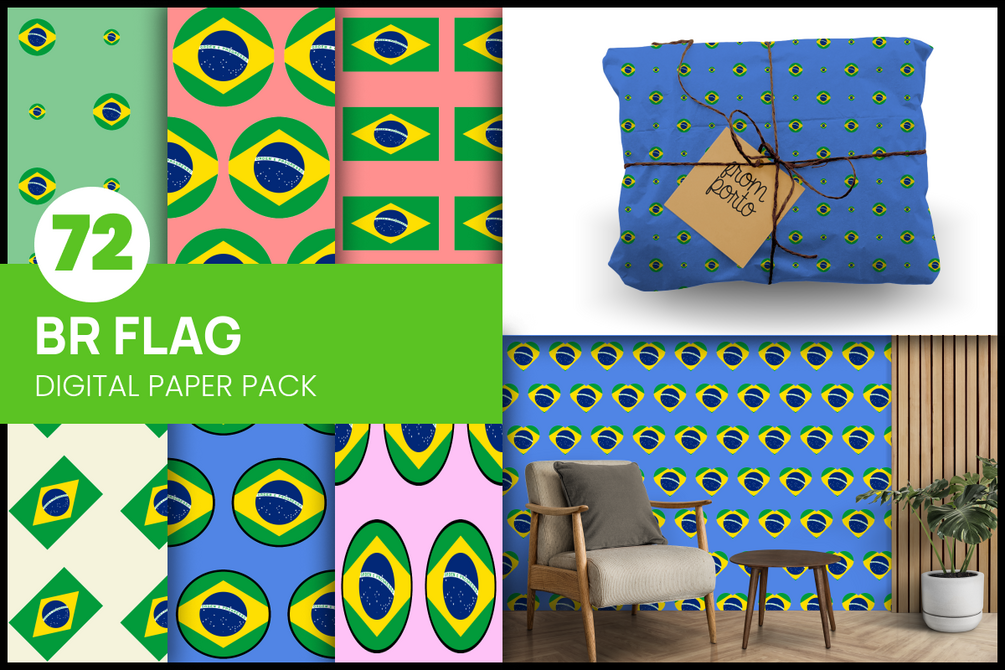BR Flag Seamless Patterns