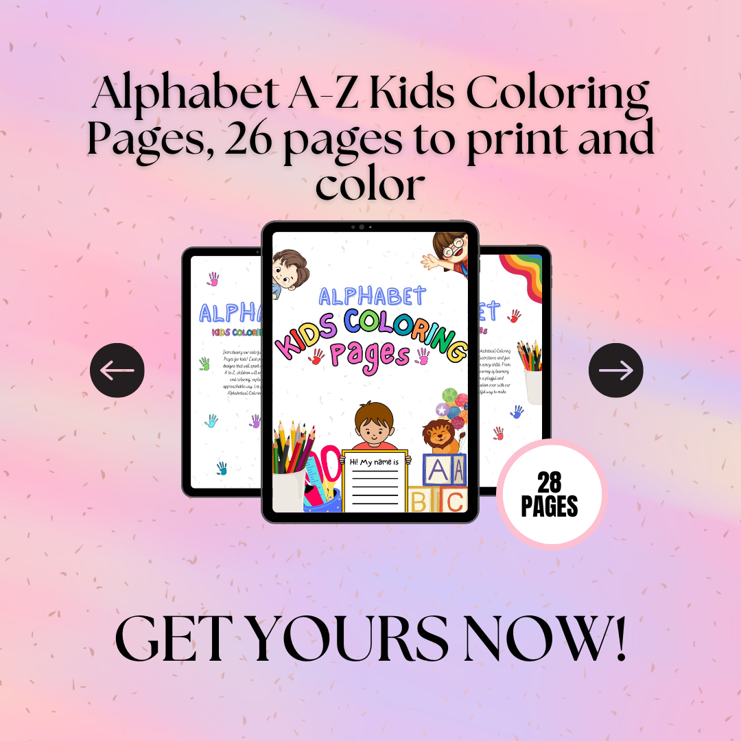 Alphabetical A-Z Fun Kids Coloring Pages