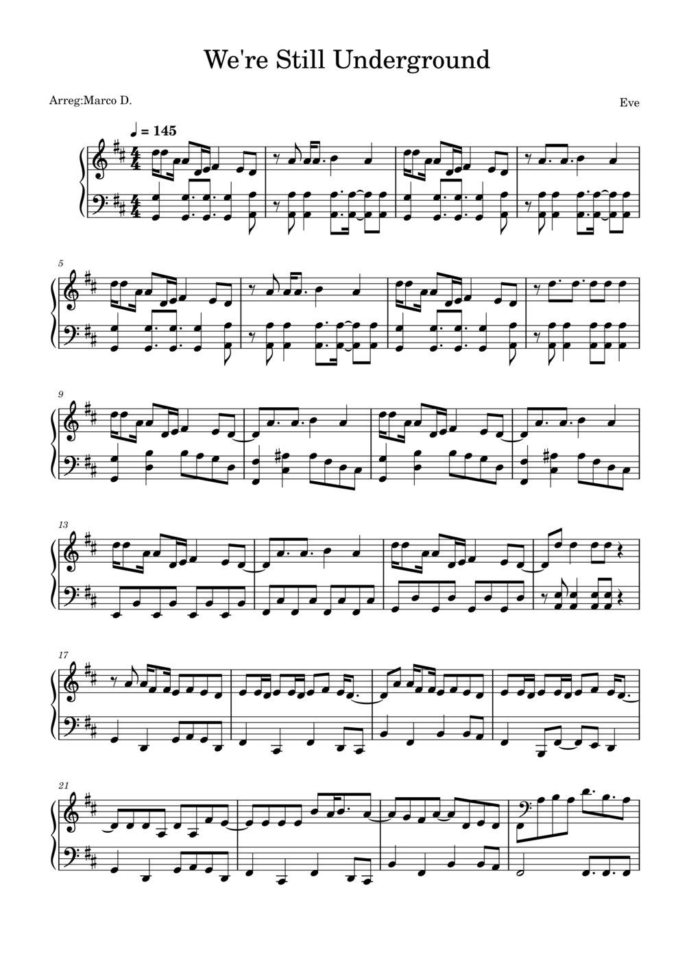 We're Still Underground SHEET + MIDI