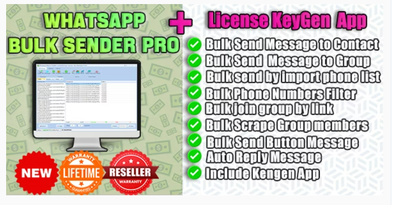whatsapp number filter and auto sms sender