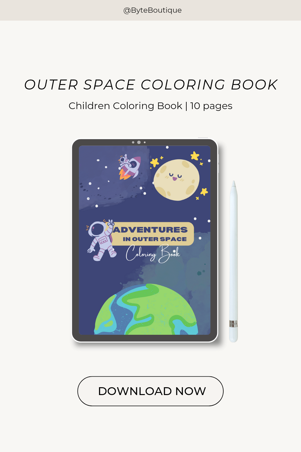 OUTER SPACE COLORING BOOK - Printable