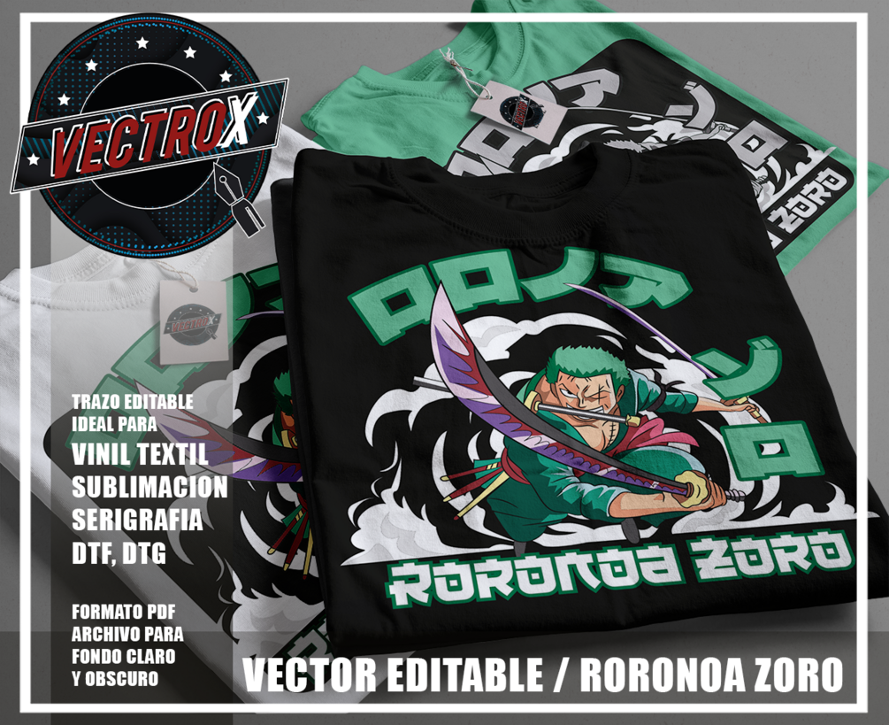 Vector Editable - Roronoa Zoro 01