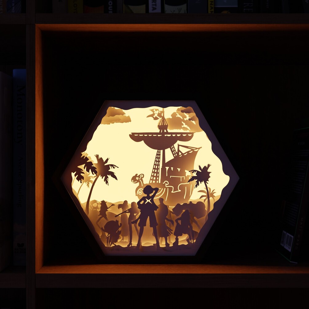 One Piece Inspired by Diy Light Box Lamp Template (1) - PDF, SVG, DXF ...